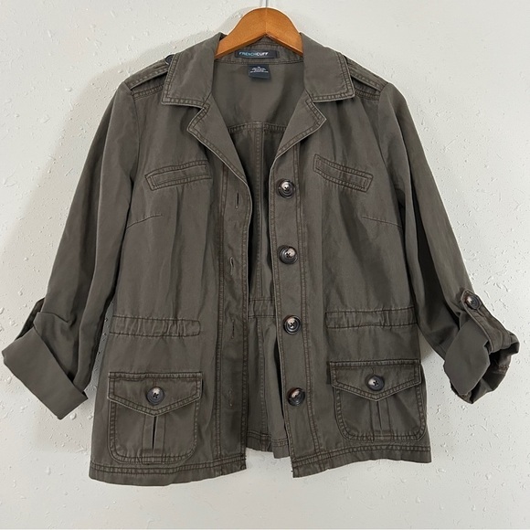French Cuff | Jackets & Coats | French Cuff Olive Green Military ...
